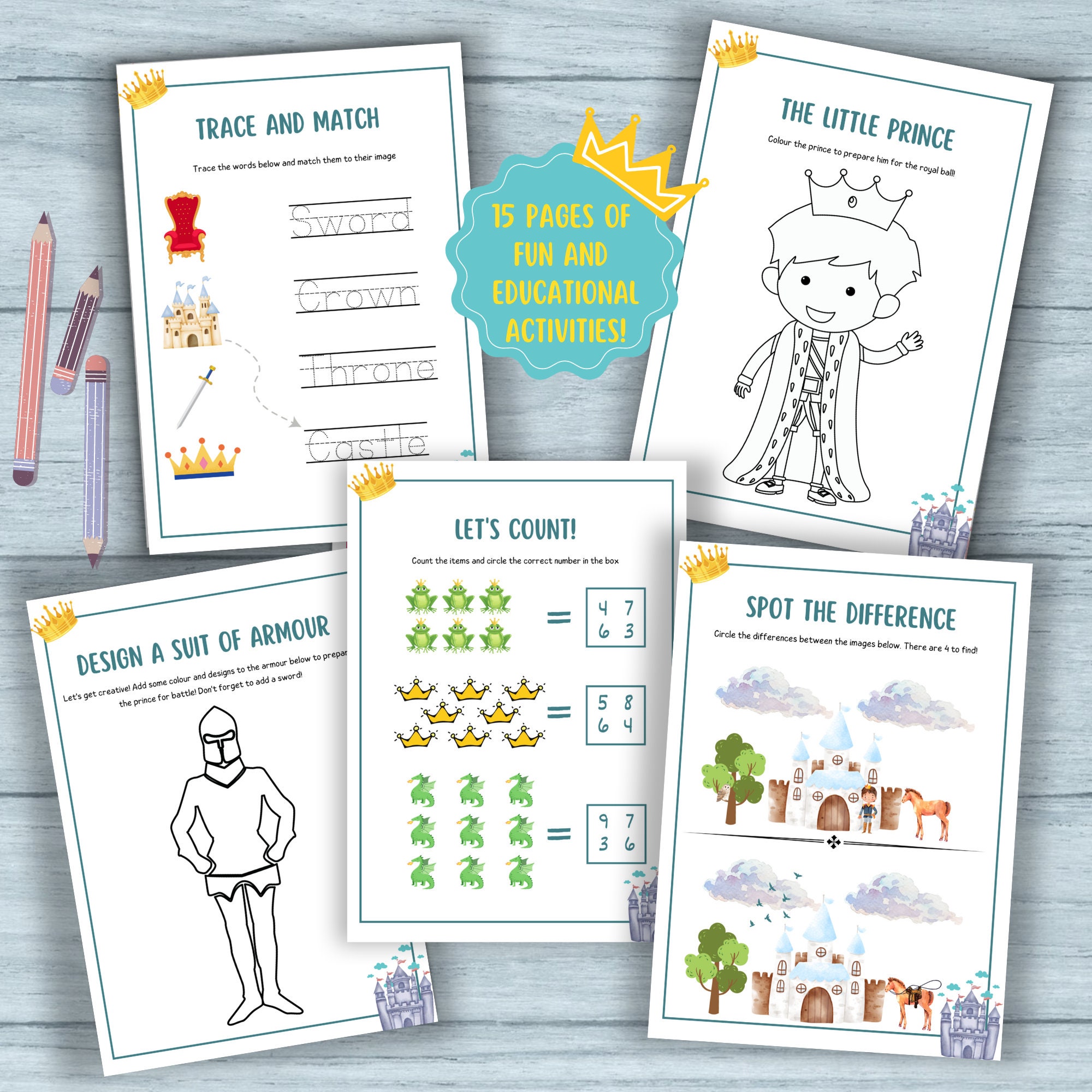 Prince Activity Book for Kids | Instant BOOKLET DL | Fun Activities for ...