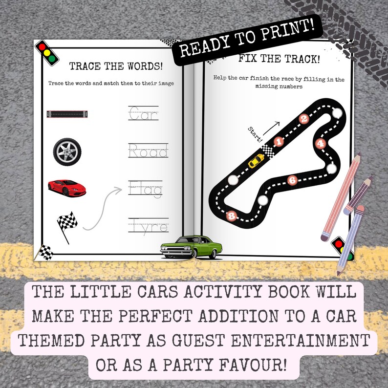 Cars Activity Book for Kids Instant Digital DL Fun Activities for Cars ...