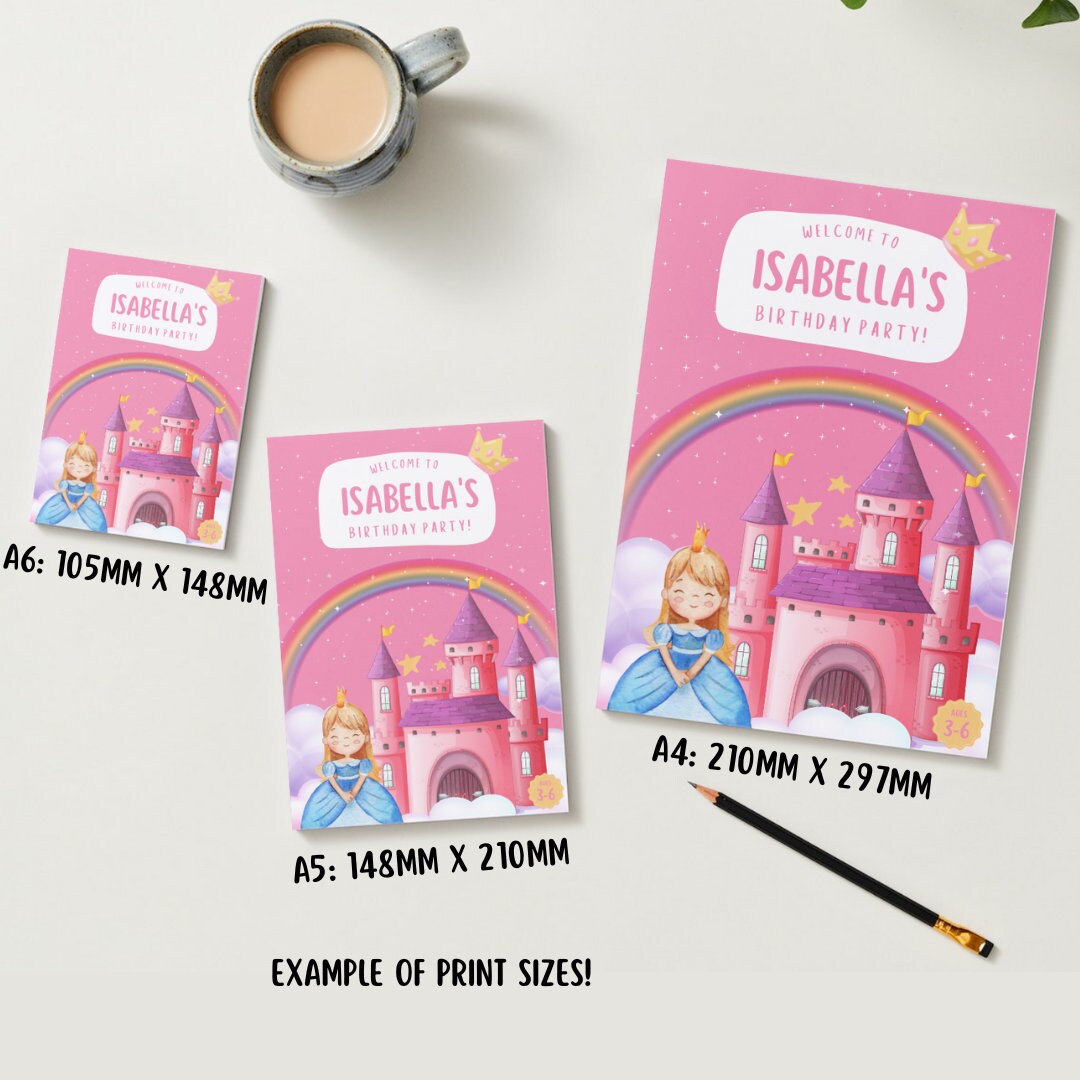 Personalised Princess Activity Book for Kids | Digital Booklet DL ...