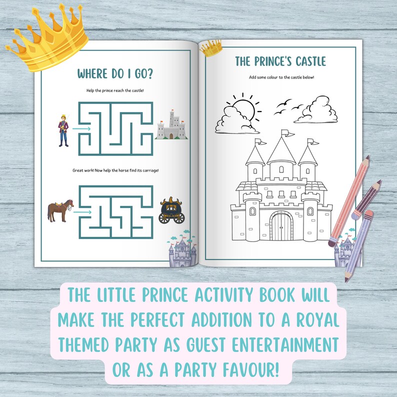 Prince Activity Book for Kids | Instant BOOKLET DL | Fun Activities for ...
