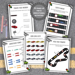 Cars Activity Book for Kids Instant Digital DL Fun Activities for Cars ...