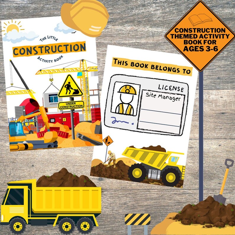 Construction Activity Book for Kids preschool Ages 3-6 - Etsy
