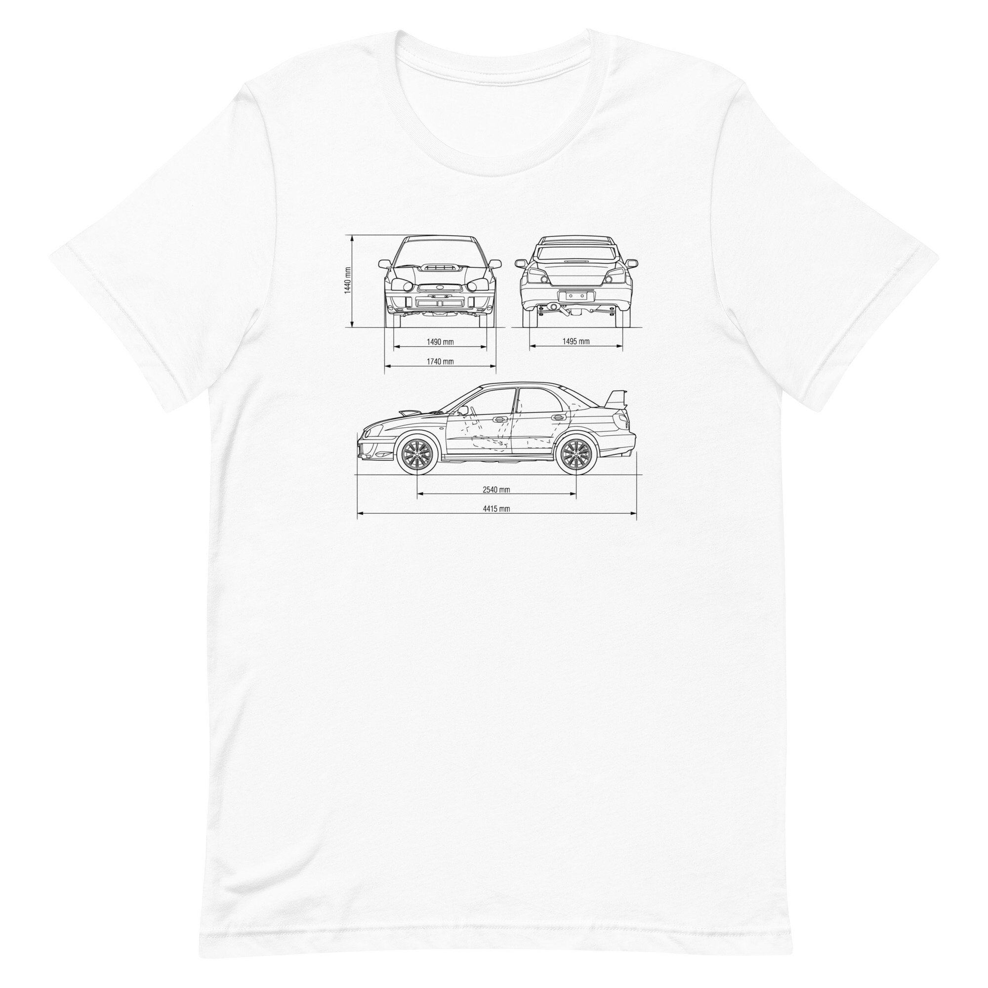 Subaru Sti Blueprint Shirt - Etsy