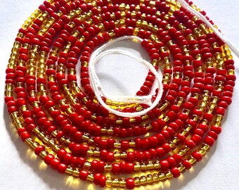 Red Waist Beads - Etsy