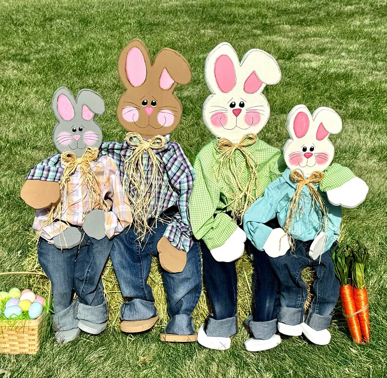 Spring Easter Porch Decor Bunny Porch Sitter Home Decor Decorating ...