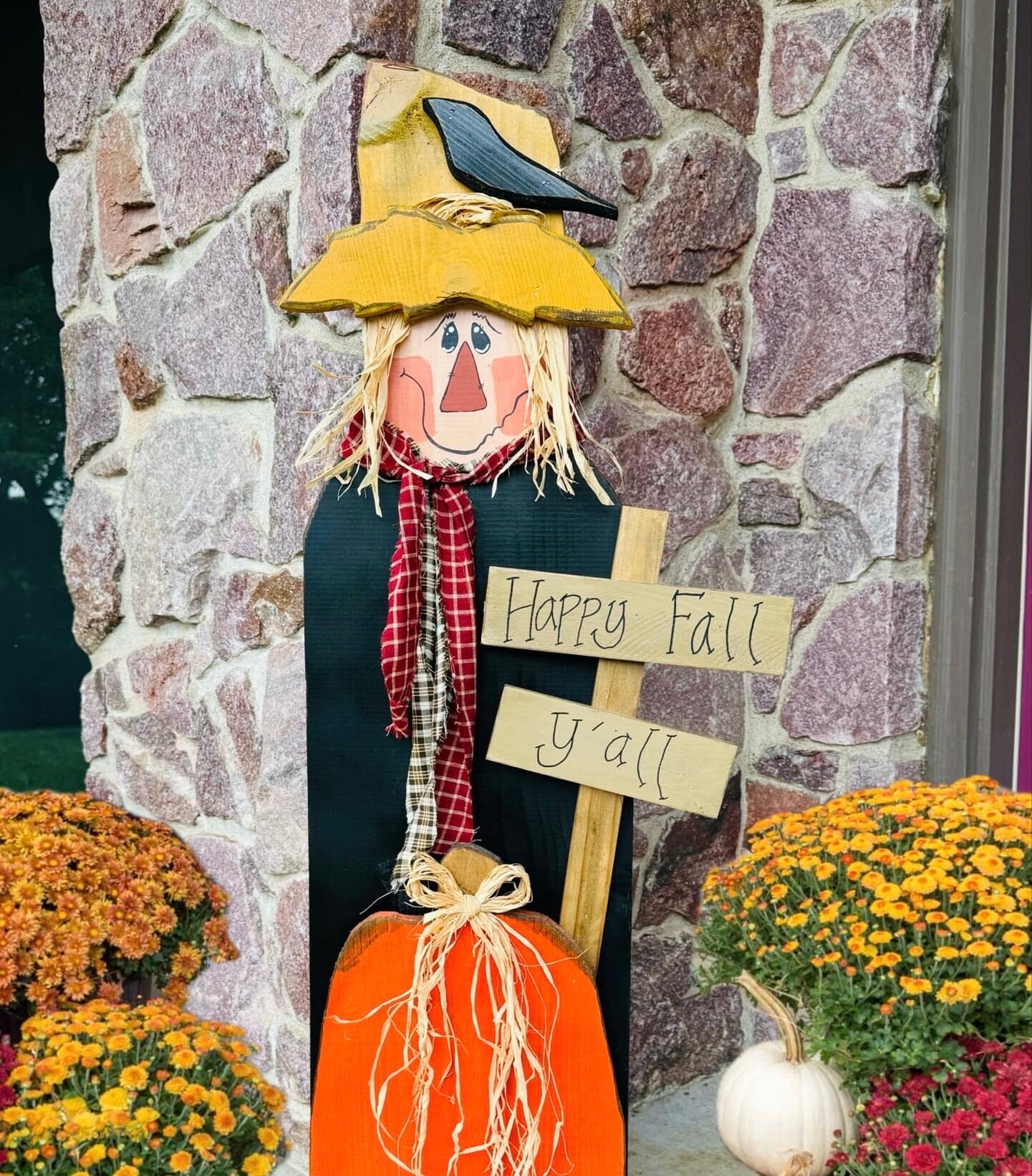Scarecrow Porch Decor, Primitive Country Fall Decor, Pumpkin, Fall ...