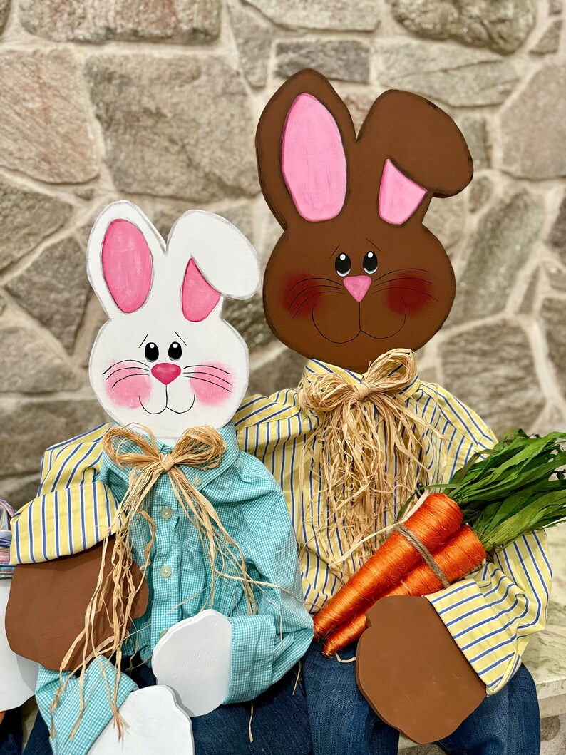 Spring Easter Porch Decor Bunny Porch Sitter Home Decor Decorating ...