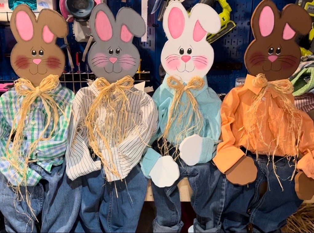 Spring Easter Porch Decor Bunny Porch Sitter Home Decor Decorating ...