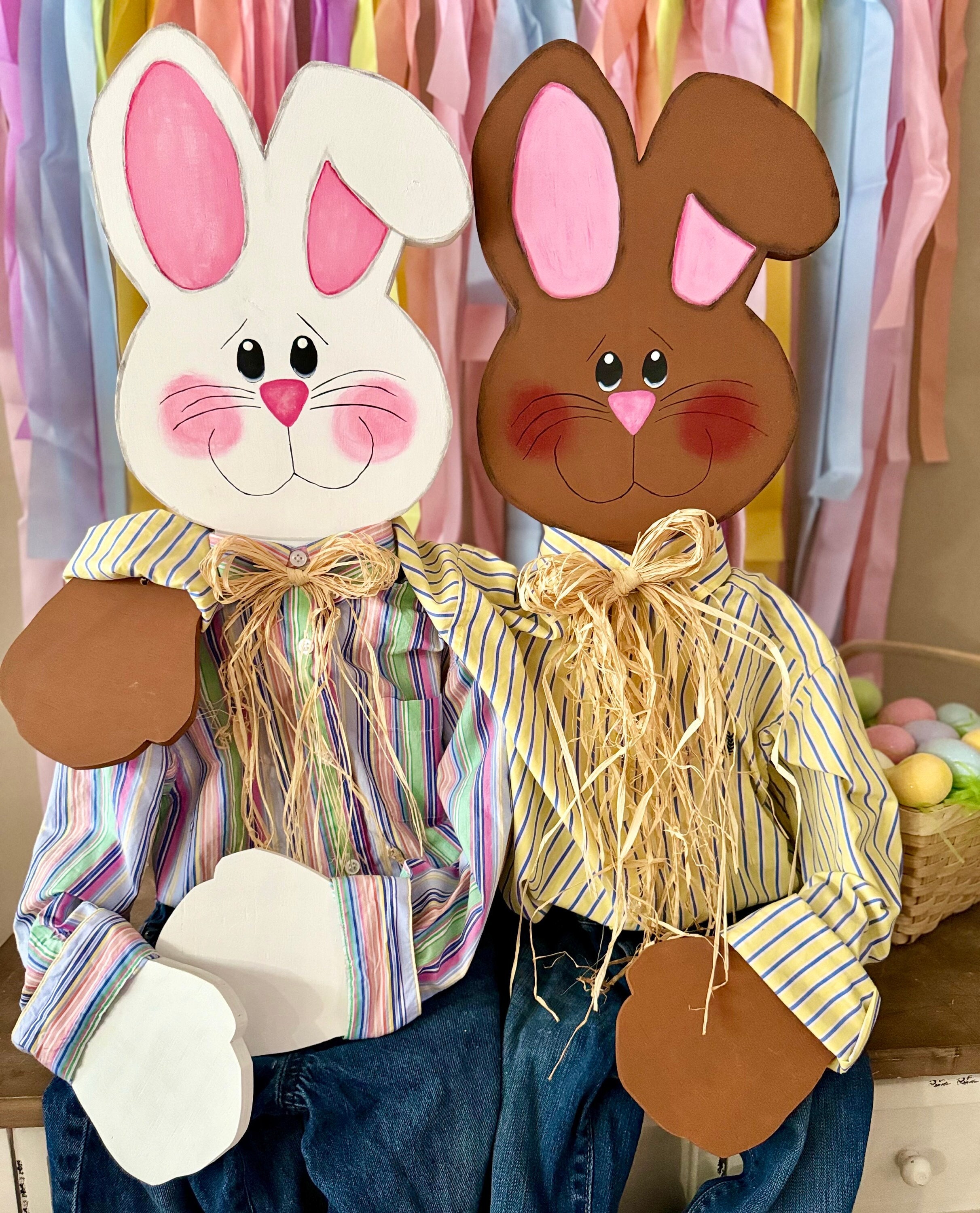 Spring Easter Porch Decor Bunny Porch Sitter Home Decor Decorating ...