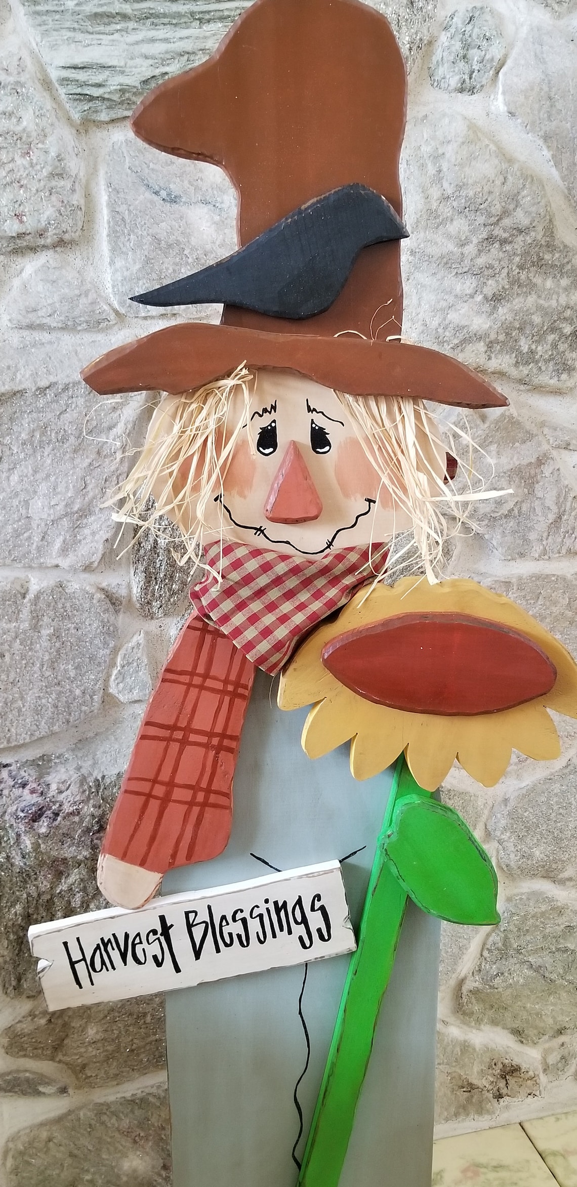 Scarecrow Porch Decor, Greeter Primitive Fall Decor, Fall Porch, Fall ...