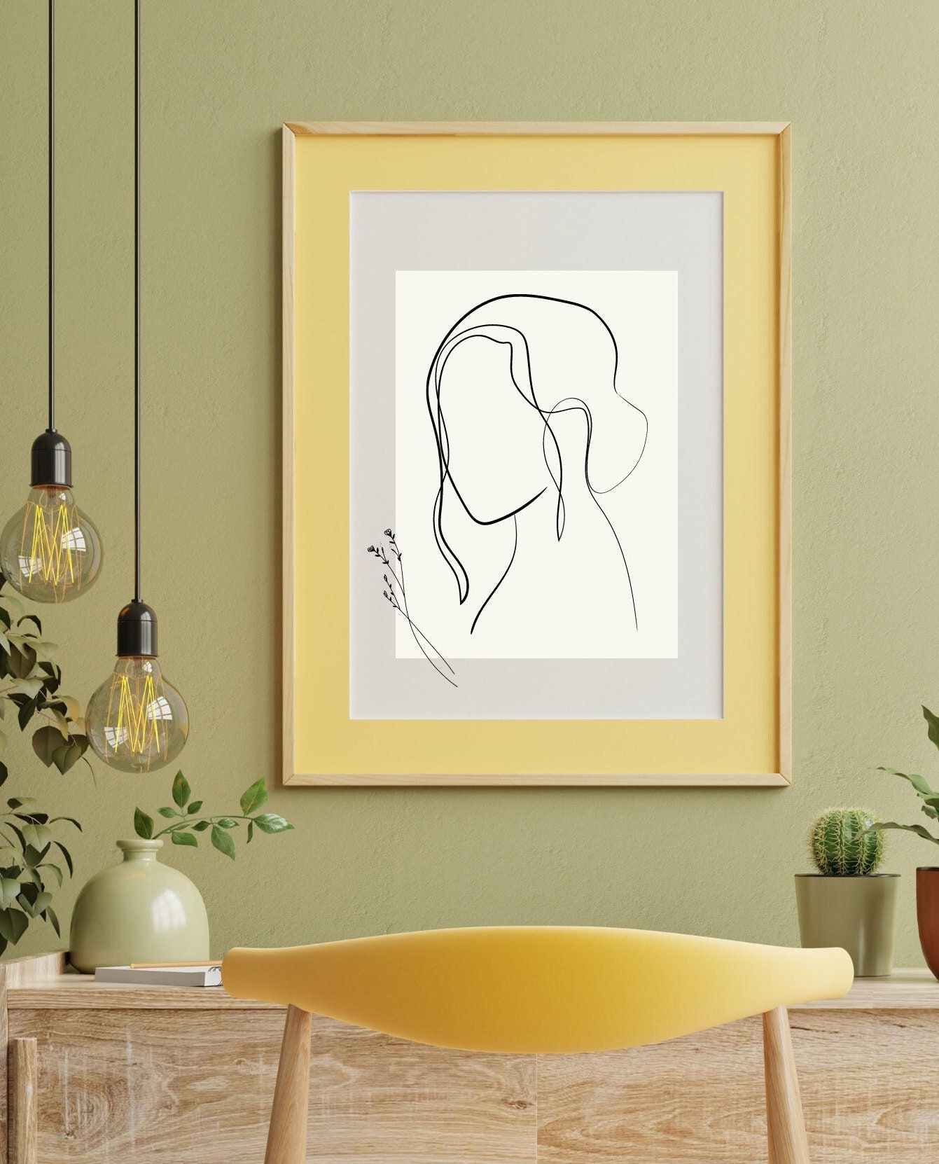 Minimalistic Line Art Print - Etsy