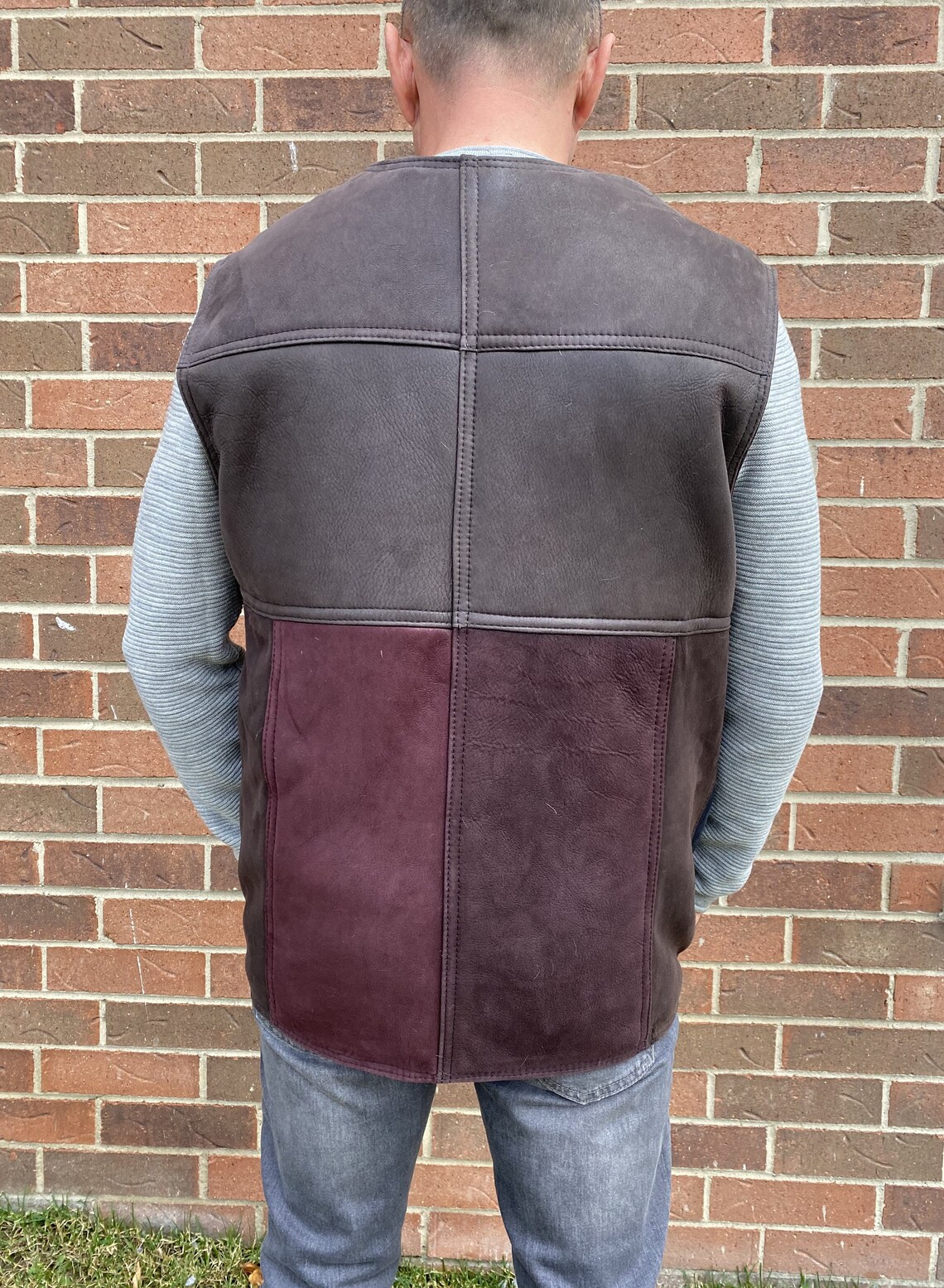 New Genuine Sheepskin Leather Vest Turkish Made Mens Body Warmer ...