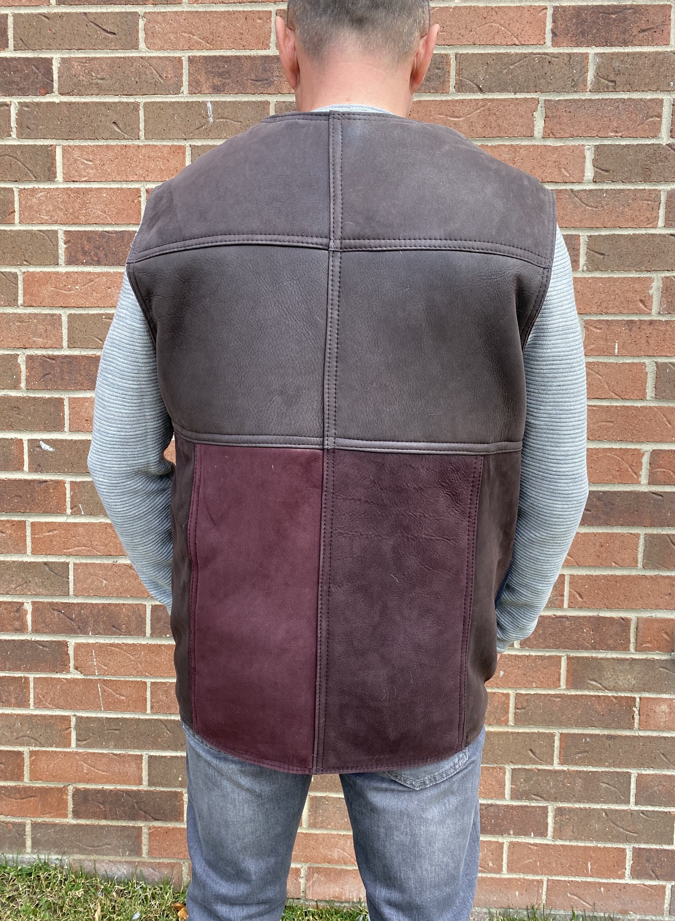 New Genuine Sheepskin Leather Vest Turkish Made Mens Body Warmer ...