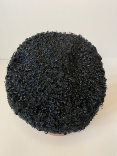 PAPAKHA Black Kubanka Natural Karakul Fur Hat Winter Cap Real Sheepskin ...