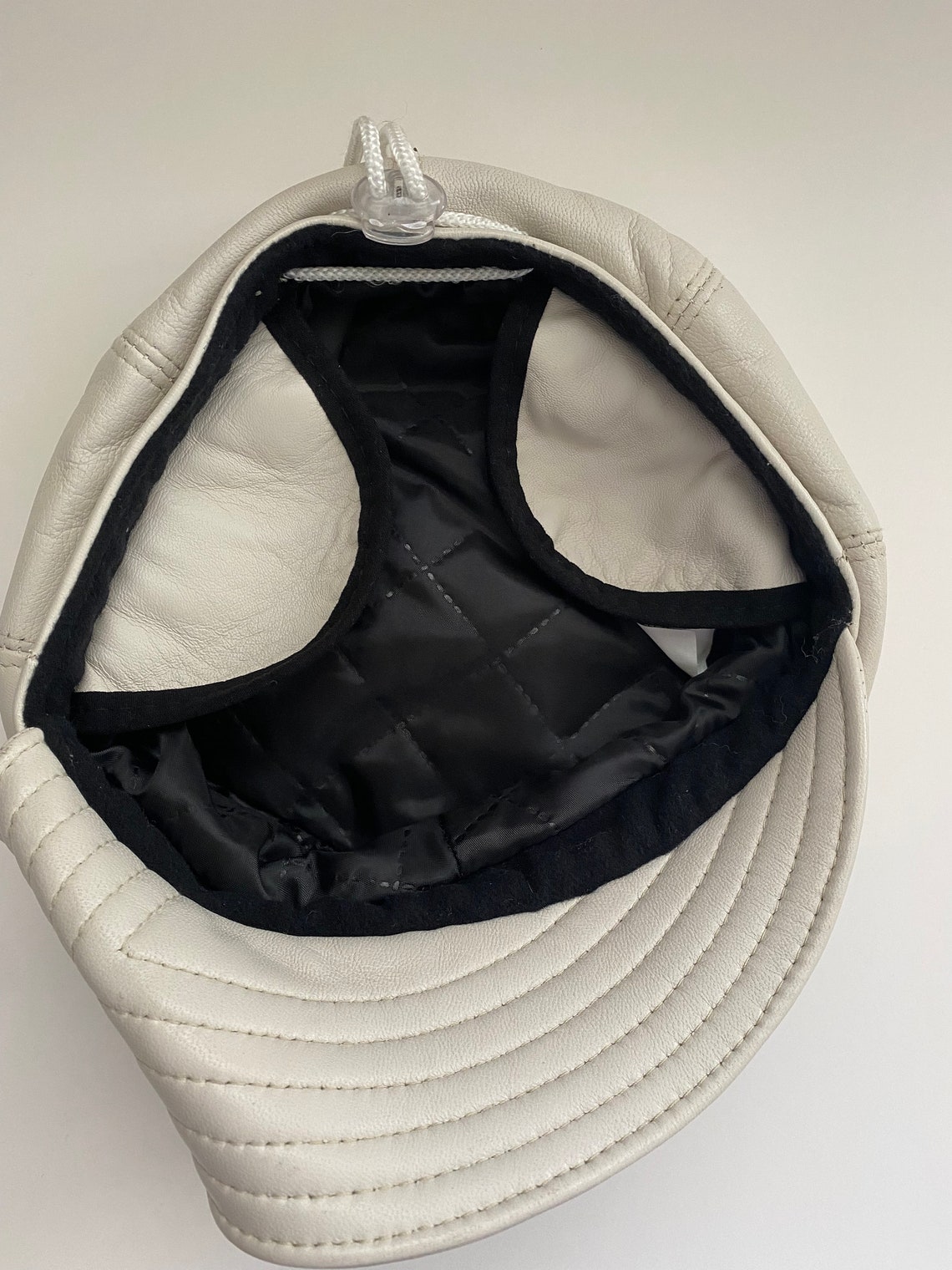 Genuine Shearling Leather White Cap Ear Close for Women Hat Women's Hat ...