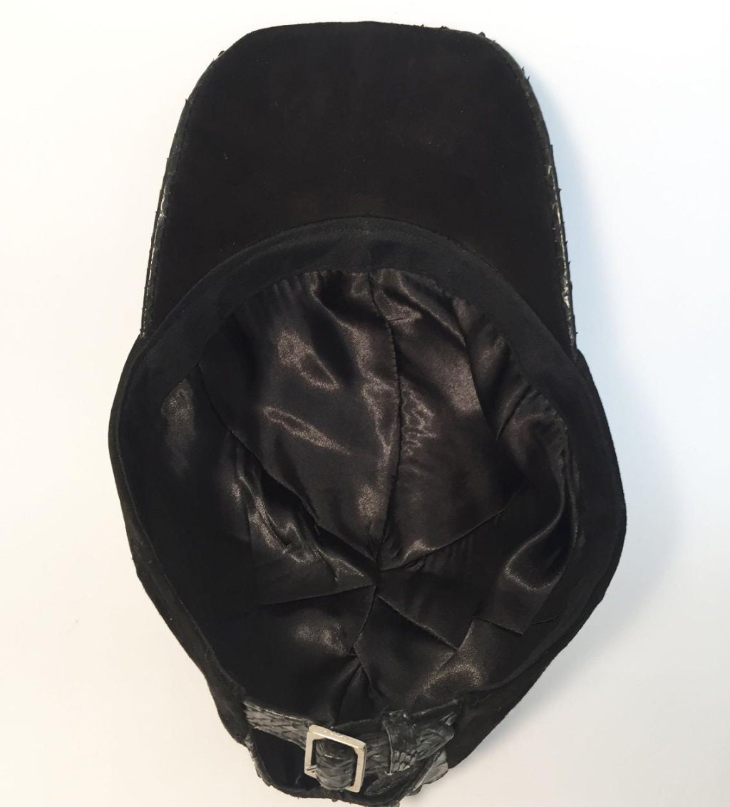 Genuine Real Python Boa Anaconda Belly Leather Cap&suede Baseball Cap ...