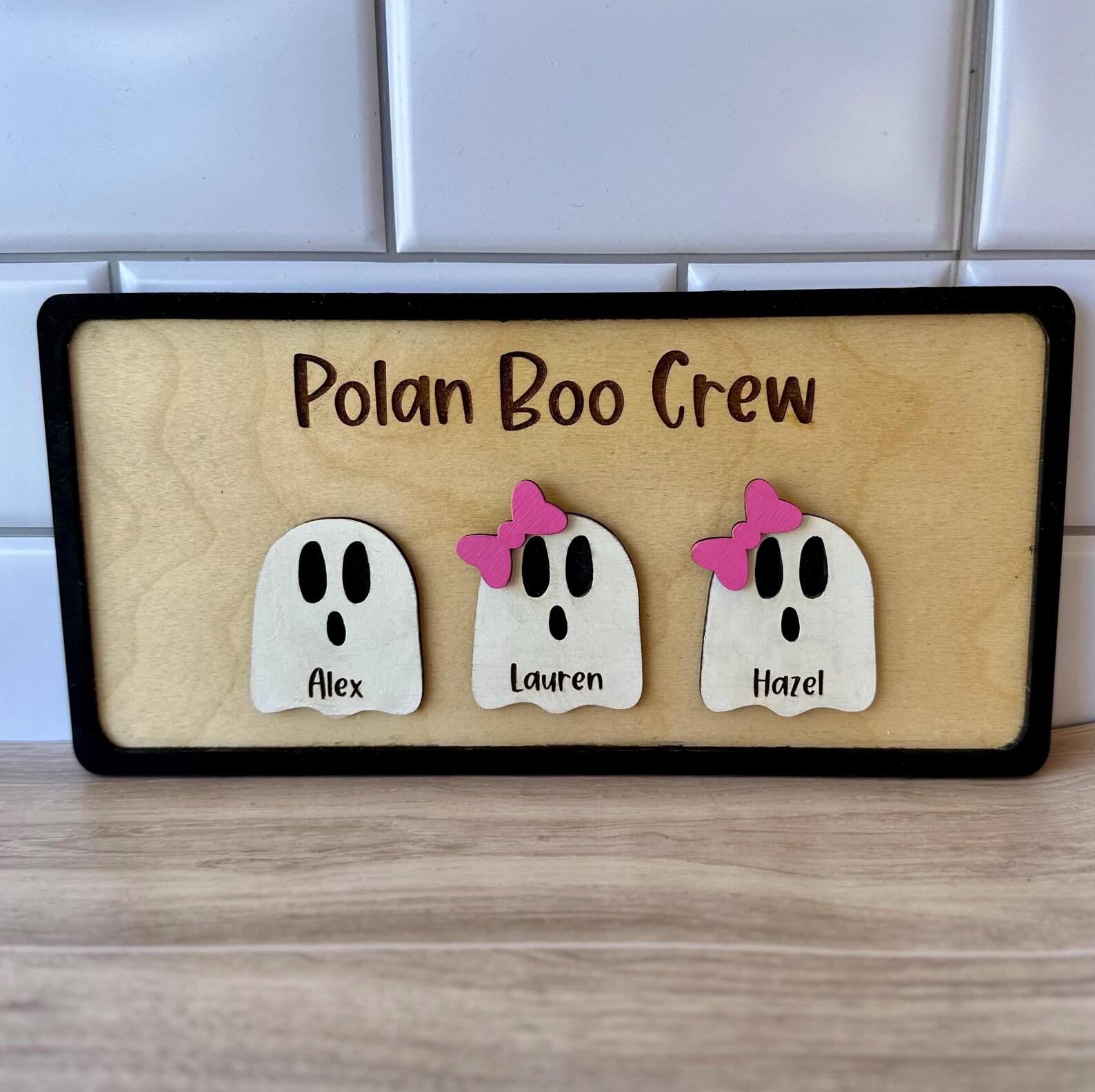 Boo Crew Family Sign - Personalized Halloween Sign - Ghost Sign - Fall ...