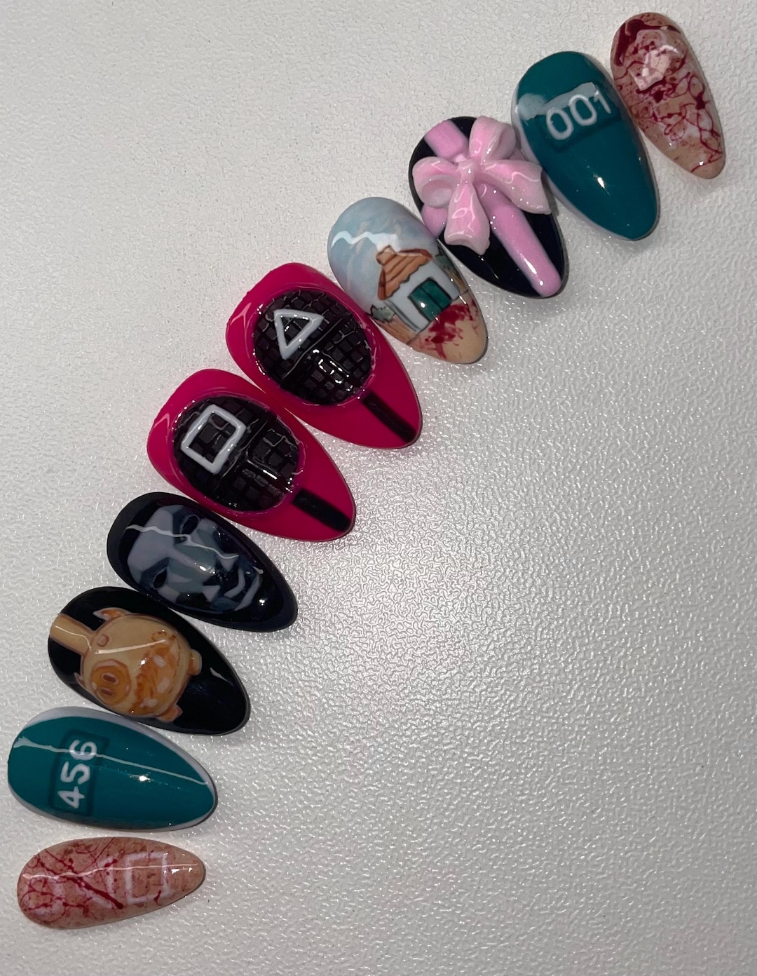 Squid Game 2.0 || Fandom Nails || Luxury Press on Nails | Reusable ...