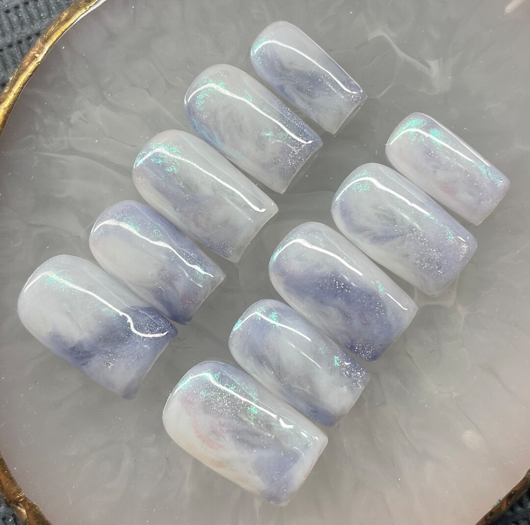Moonstone || Crystal Inspired || Luxury Press on Nails | Reusable ...