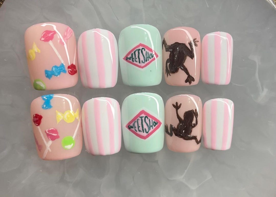 Sweetshop || Fandom Nails || Luxury Press on Nails | Reusable | Hand ...