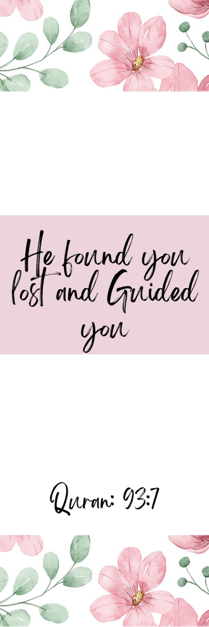 Islamic Printable Bookmarks Quran Verse Bookmark Set of 5 Digital ...