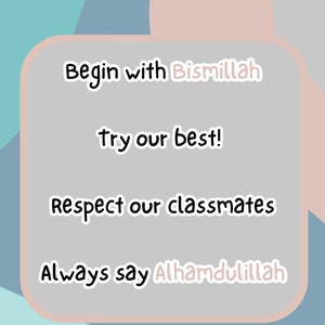 Islamic Printable Classroom Posters Set of 3 Educational Muslim ...