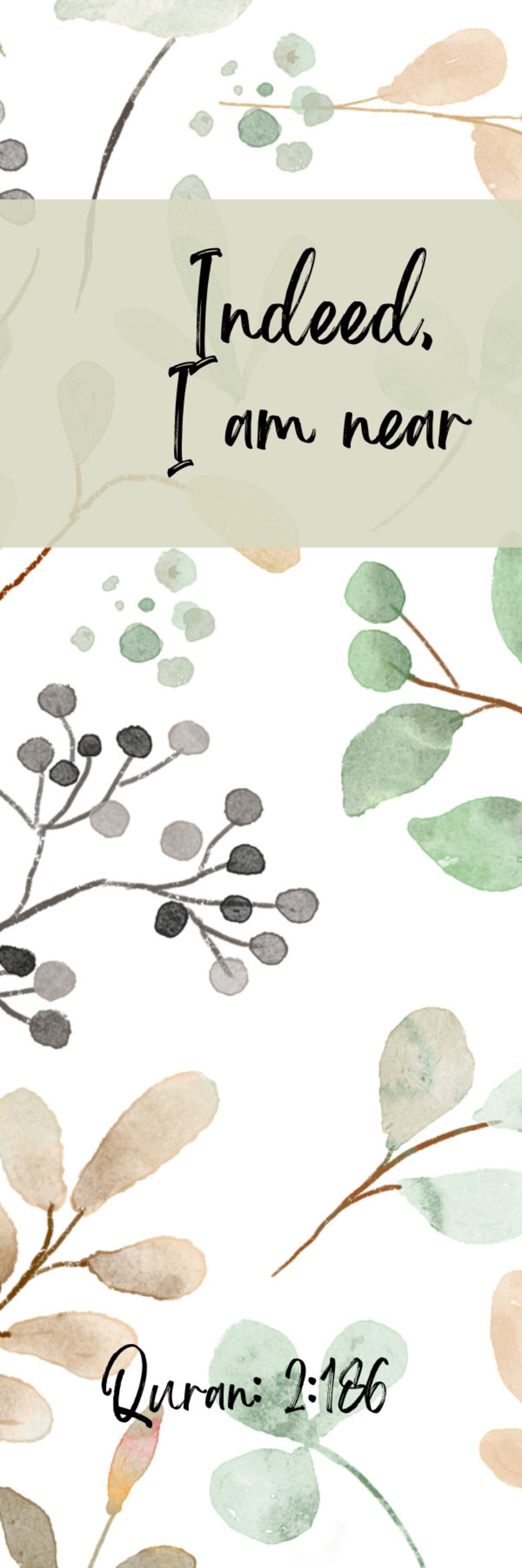 Islamic Printable Bookmarks Quran Verse Bookmark Set of 5 Digital ...