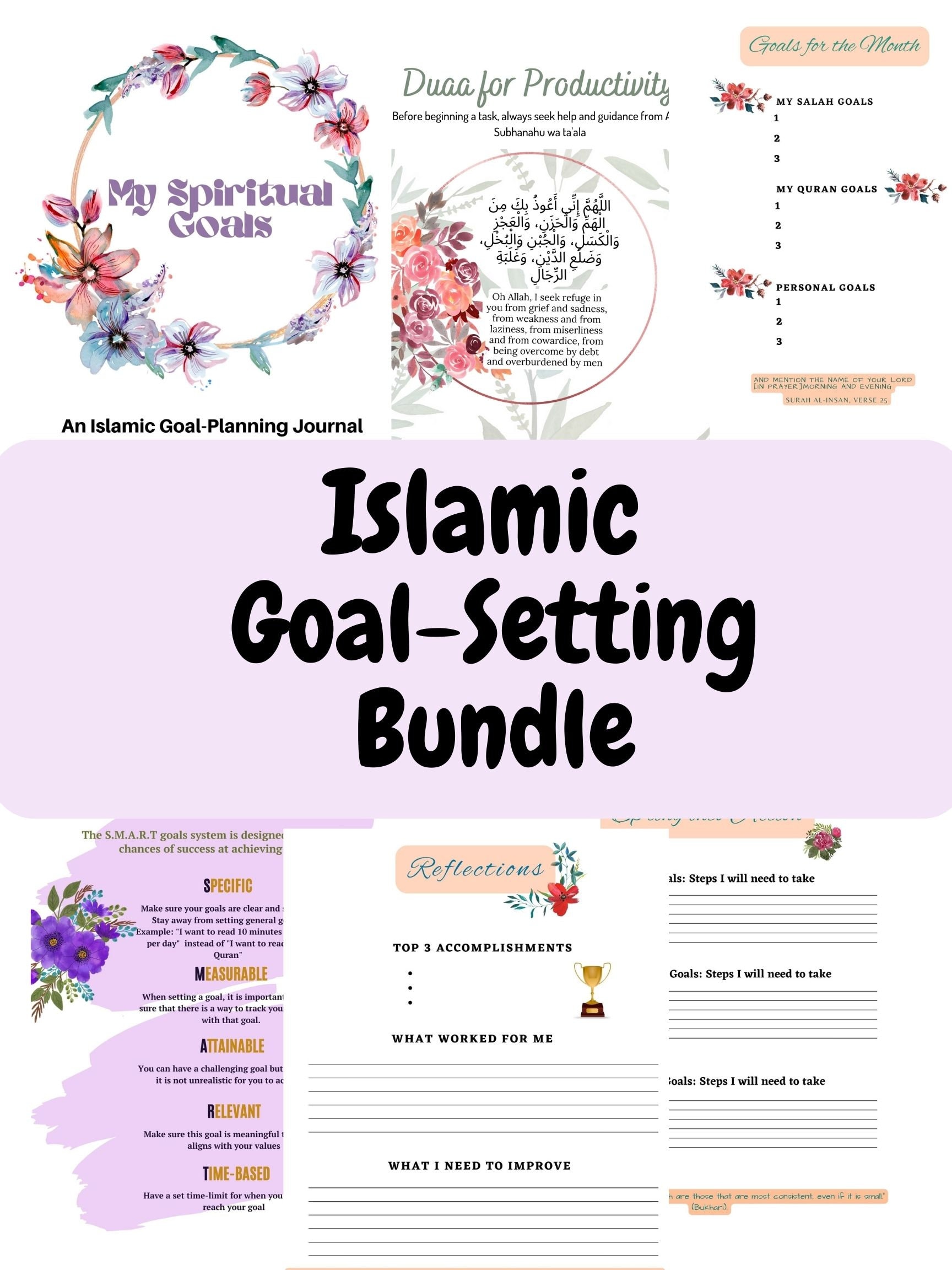 Islamic Goal Setting BUNDLE: Duaa for Productivity, Settings SMART ...