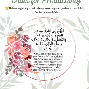 Islamic Goal Setting BUNDLE: Duaa for Productivity, Settings SMART ...