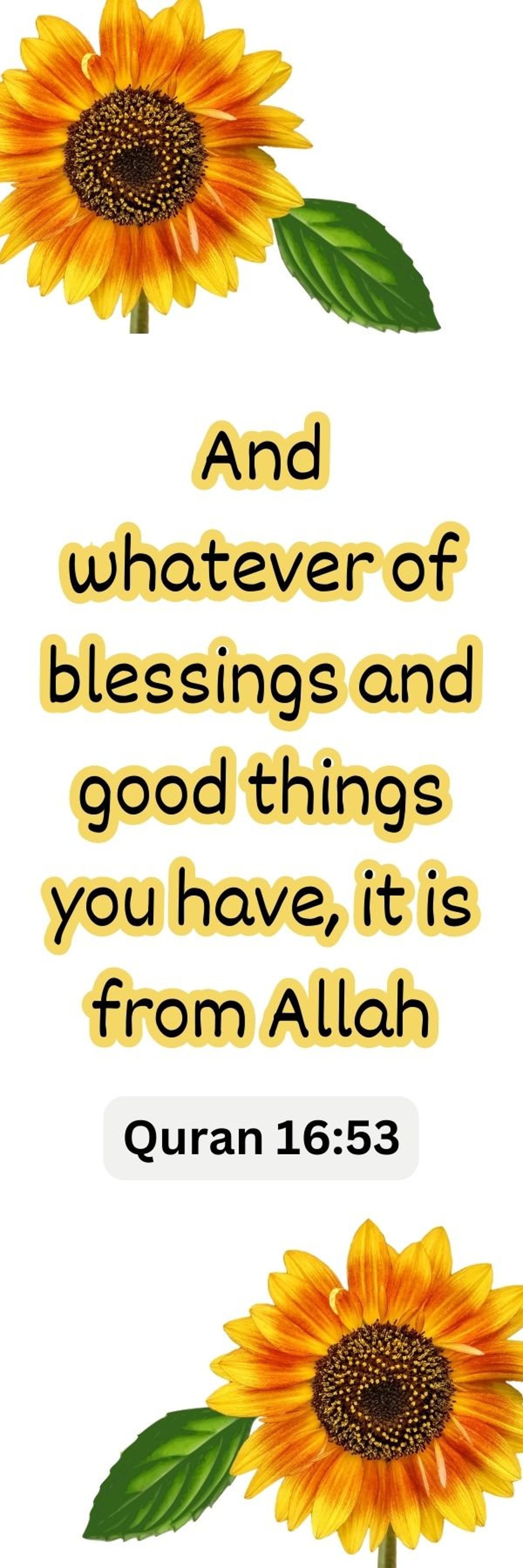 Islamic Printable Bookmarks Quran Verses Gratitude Set of 5 Digital ...