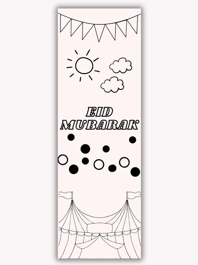 Printable Coloring Islamic Bookmark Set of 3 Eid Gifts for Children ...