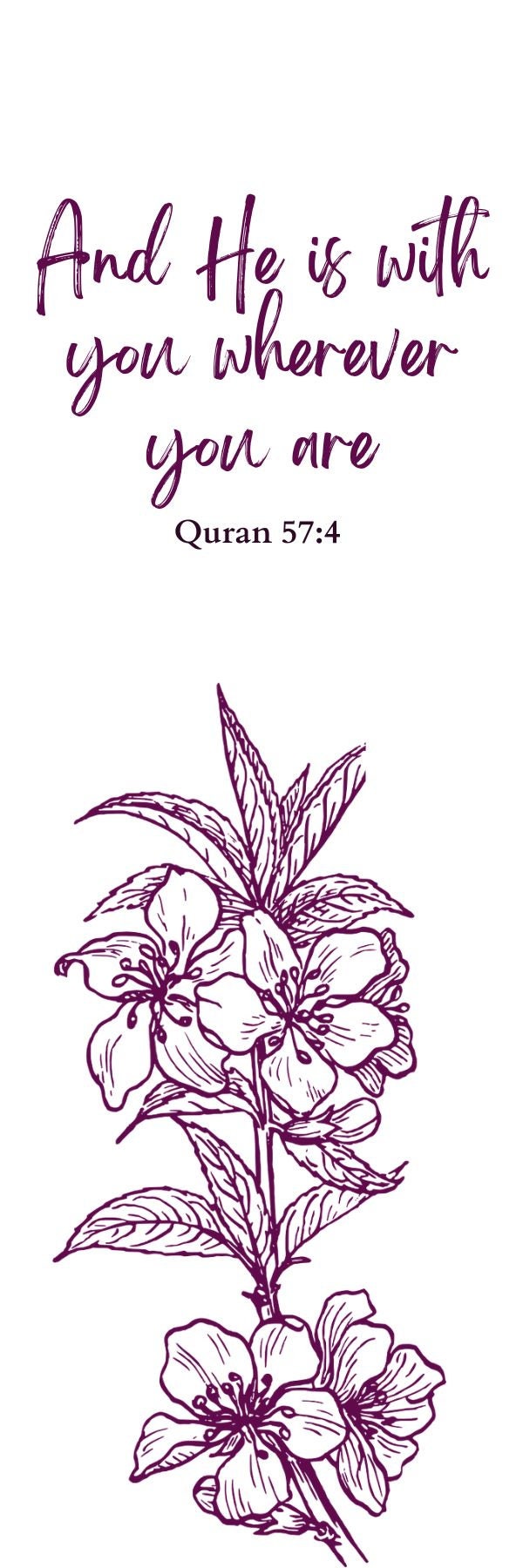 Islamic Printable Bookmarks Quran Verse Bookmark Set of 5 Digital ...