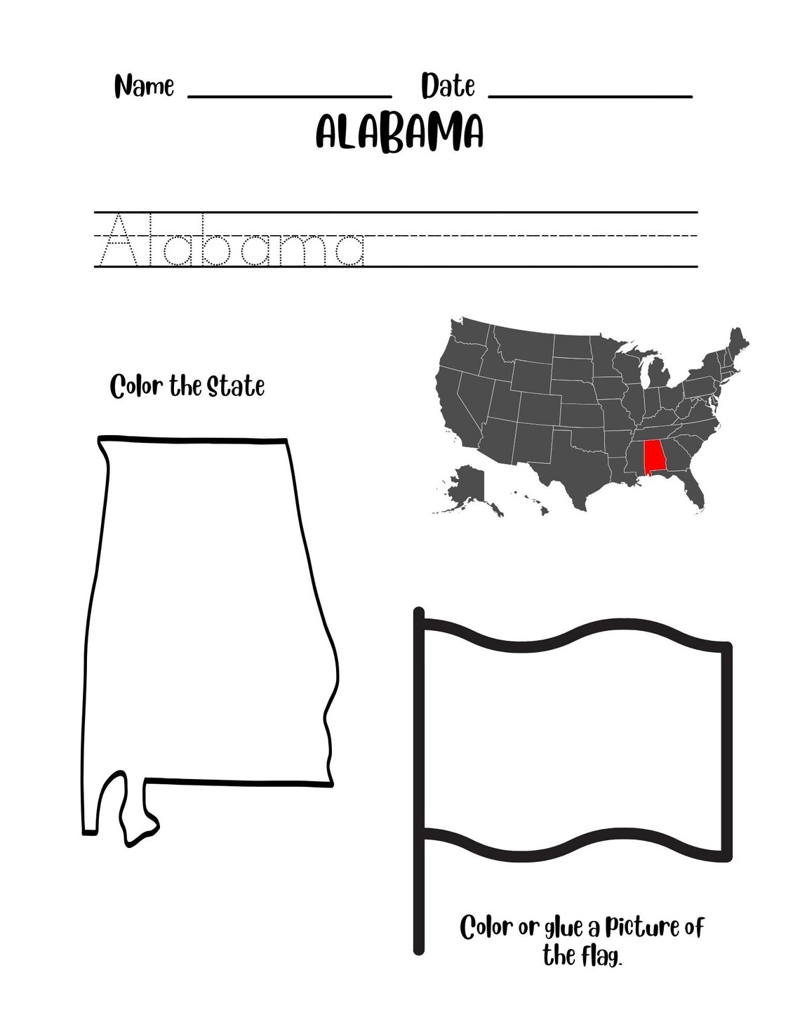 Mads4learning Travel the 50 States Curriculum Packet Preschool to ...