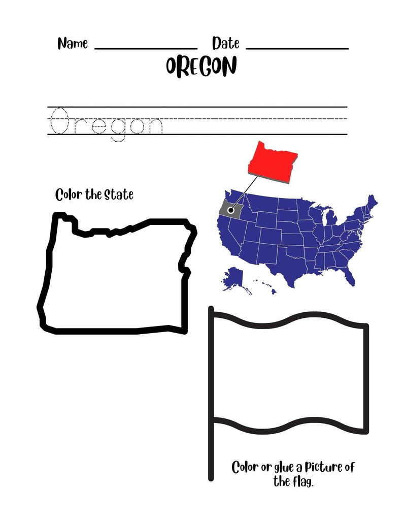Mads4learning Travel the 50 States Curriculum Packet Preschool to ...