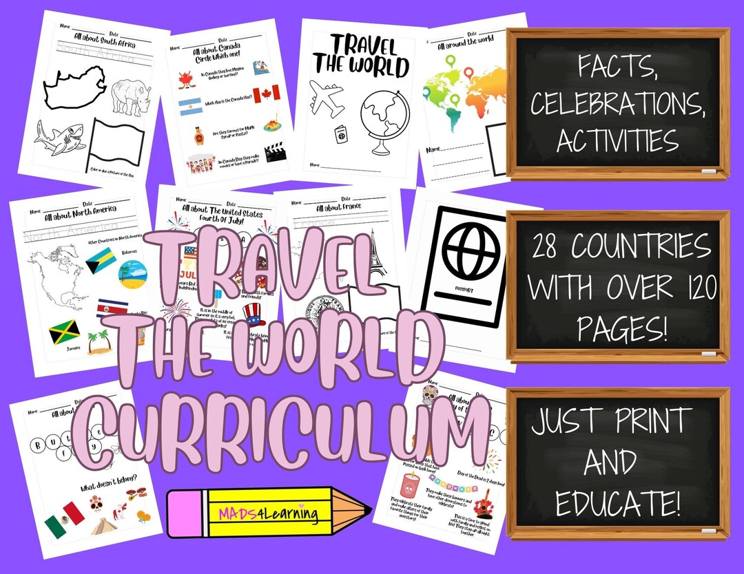 Mads4learning Travel Around the World Country Preschool to Young ...
