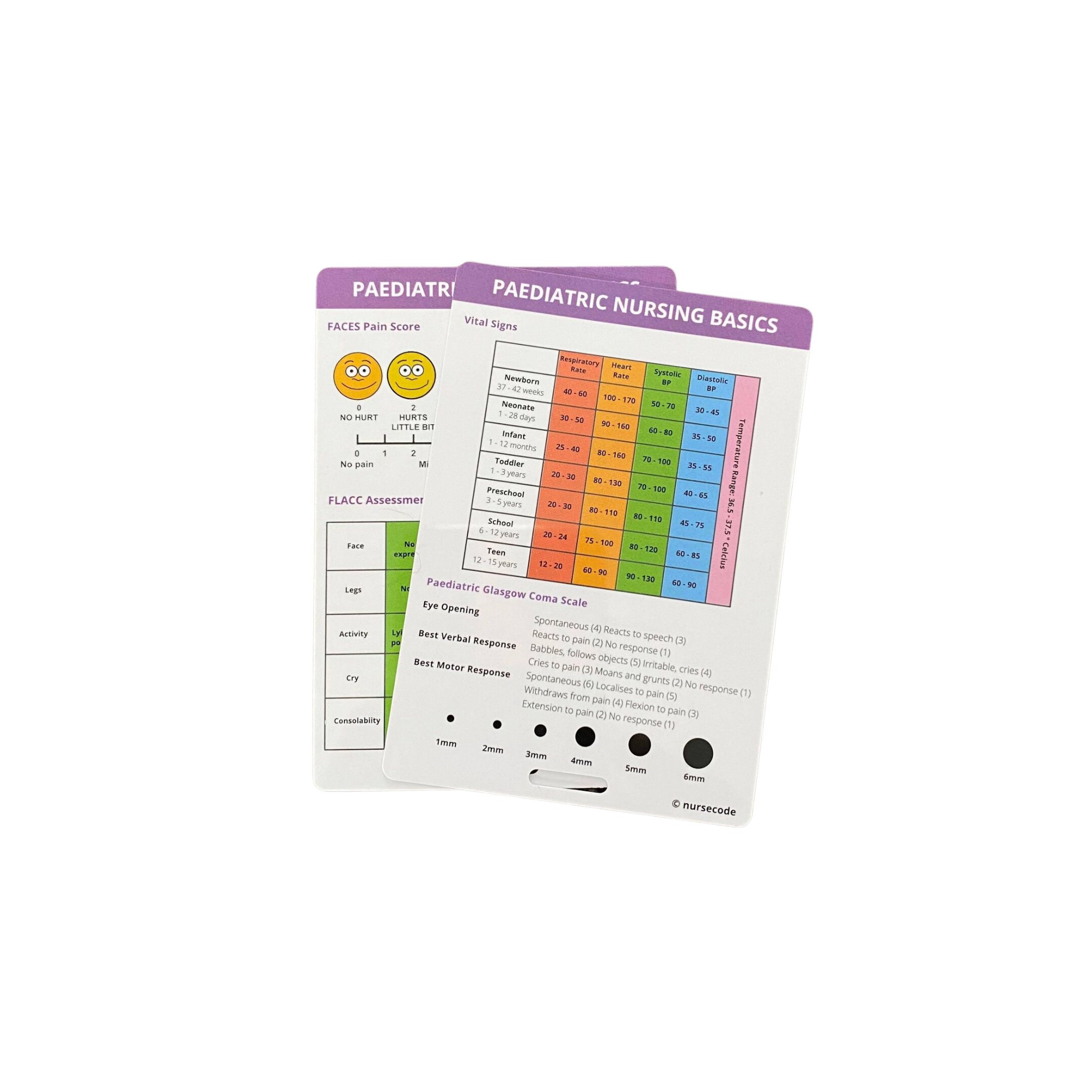 Paediatric Nursing Basics Nursing Reference Card Nurse Badge Cards ...