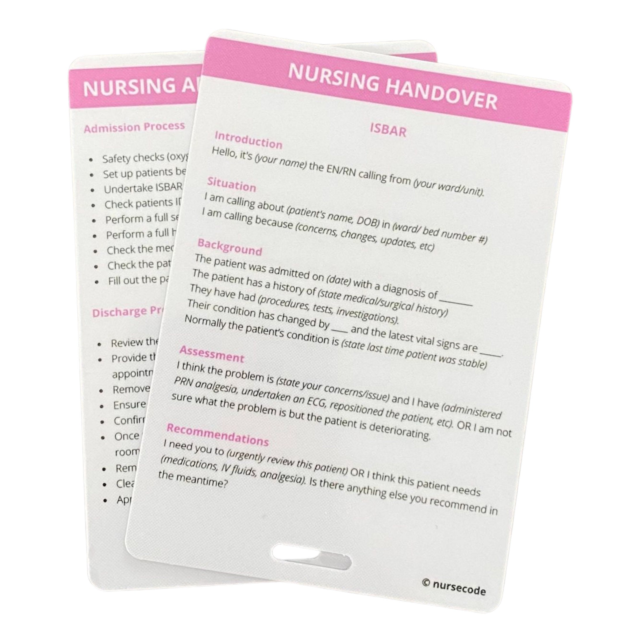 Adult/paediatric Nursing Bundle Nursing Reference Cards Nursing Essentials Nurse Badge Cards ...
