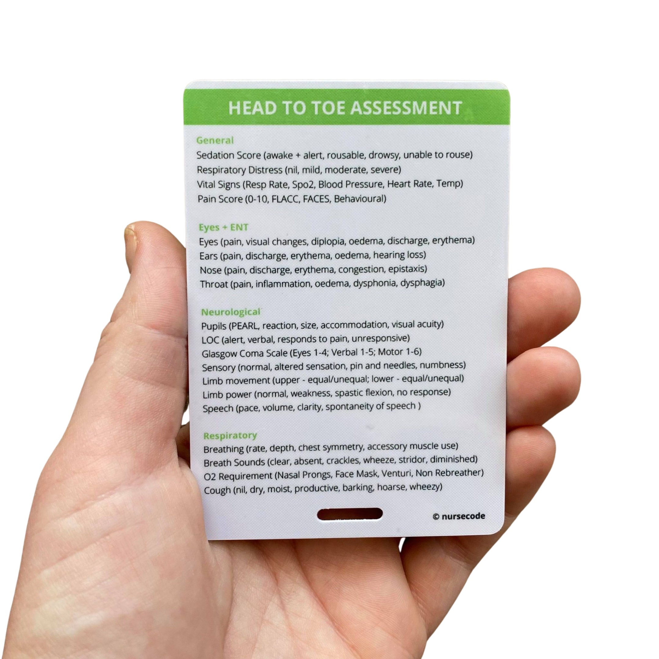 Adult Head to Toe Assessment Nurse Reference Card - Etsy Australia