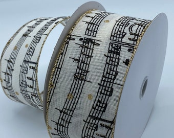 Musical Wired Ribbon - Etsy