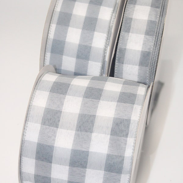 Gray Plaid Ribbon - Etsy
