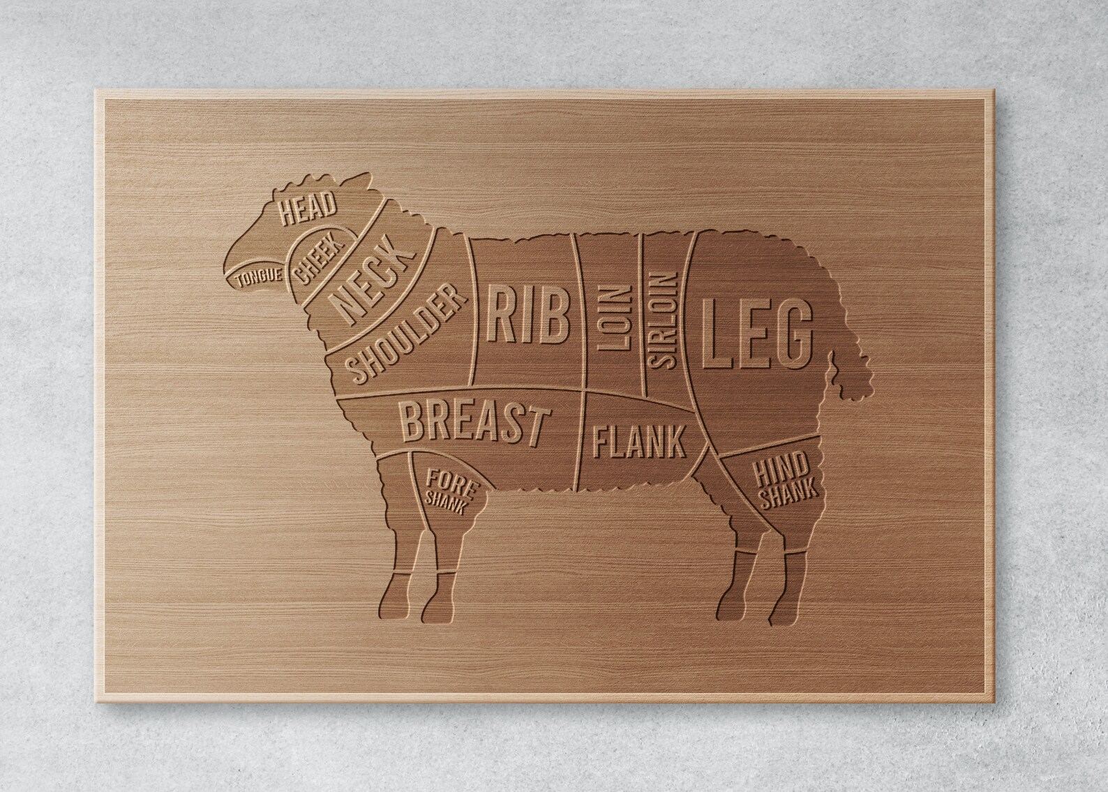 Lamb Butcher Guide Svg, Butcher Chart, Butcher Diagram, Kitchen Butcher ...