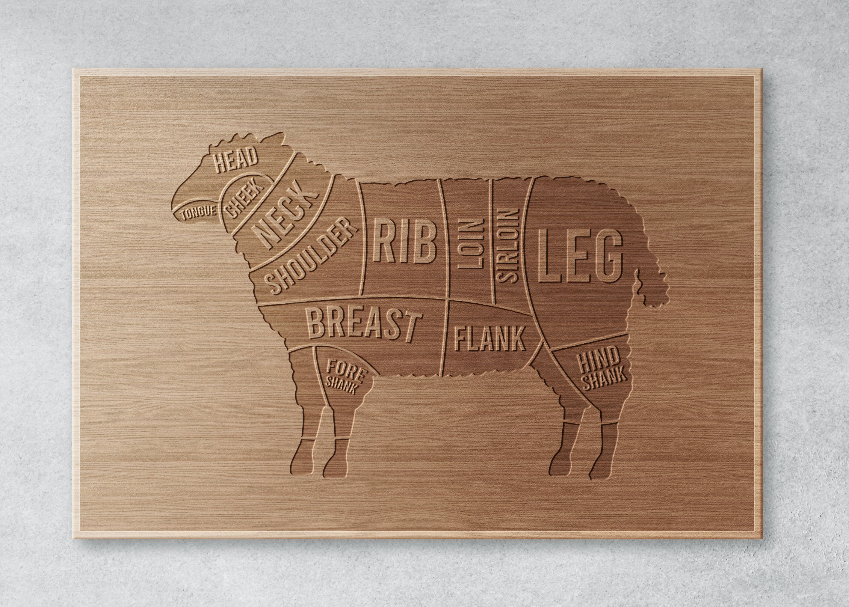 Lamb Butcher Guide Svg, Butcher Chart, Butcher Diagram, Kitchen Butcher ...