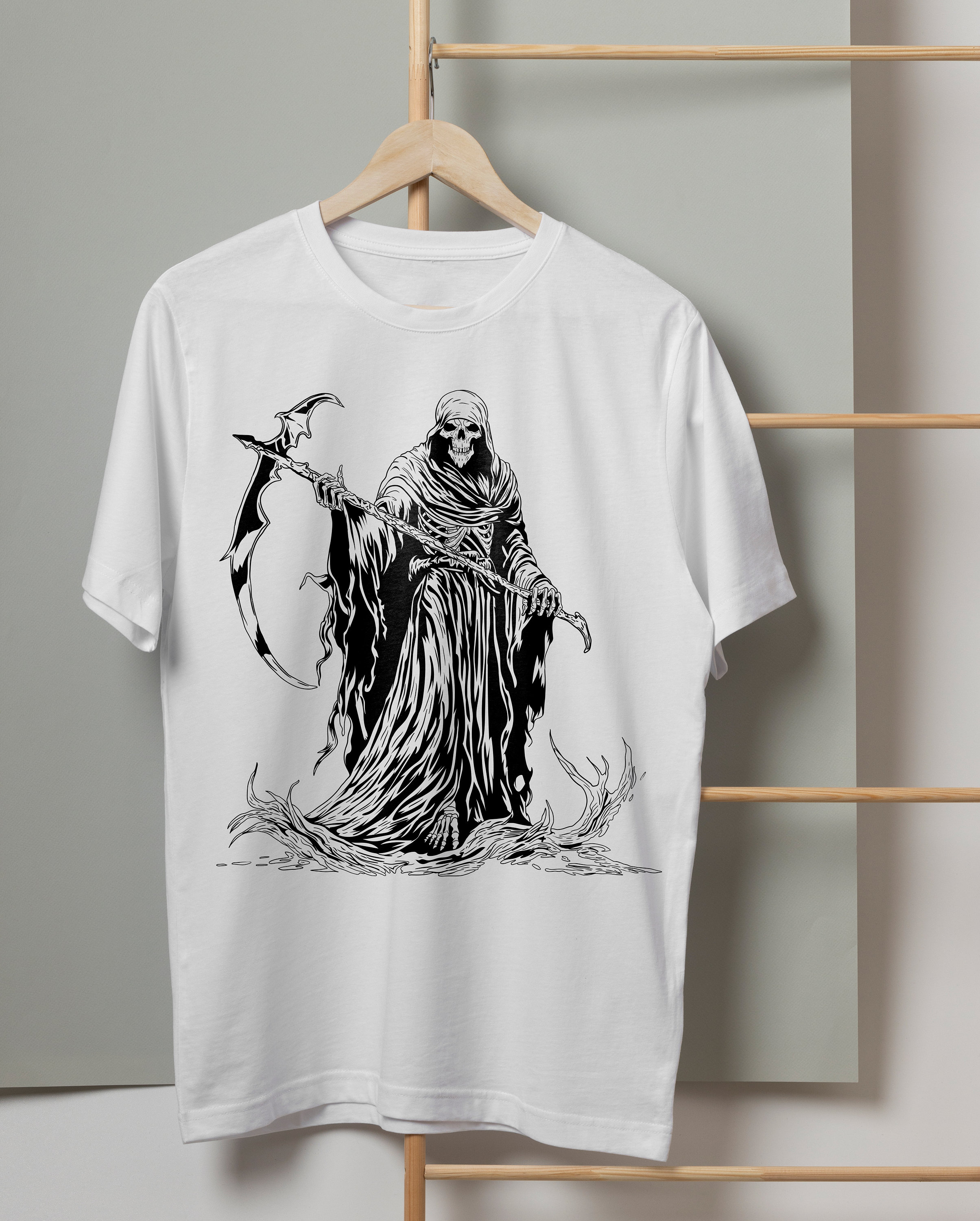 Death Dxf, Hand Drawn Death Svg, Death Silhouette Cut File, Grim Reaper ...