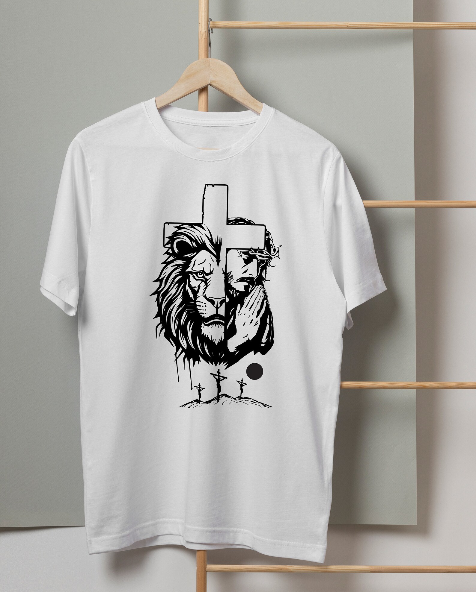 Jesus Lion and Cross Laser Cut File, Faith, Jesus Praying With Lion Svg ...