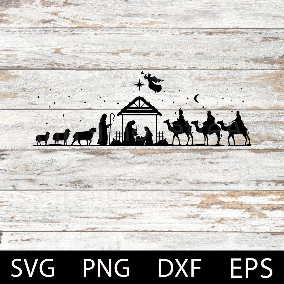 True Story Nativity Svg, Jesus Birth Svg, Religious Christmas, Nativity ...