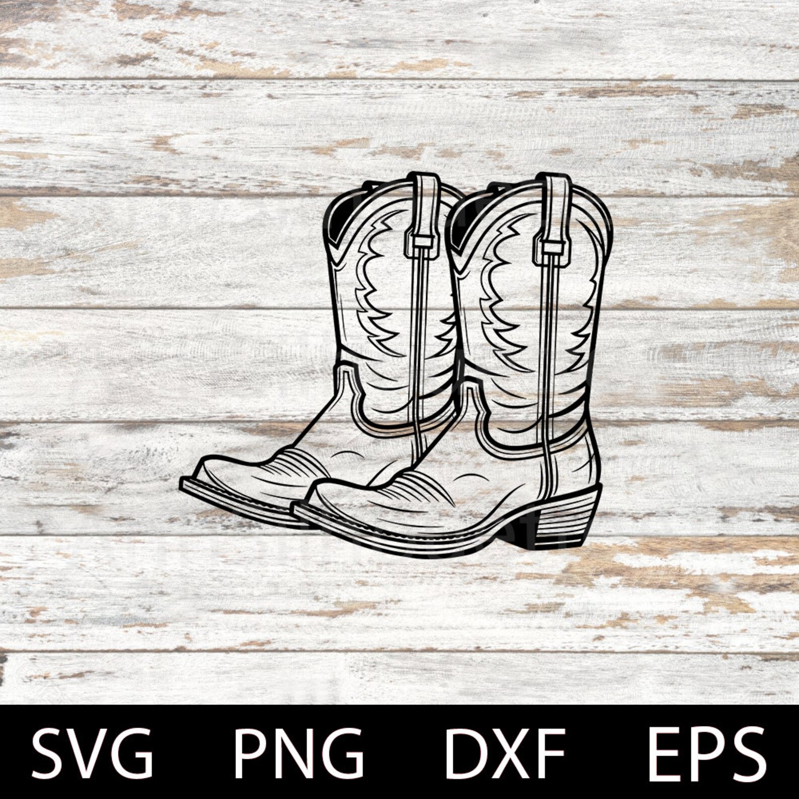 Cowboy Boots Svg Bundle, Cowboy Boots Hand-drawn, Cowboy Svg, Cowboy ...