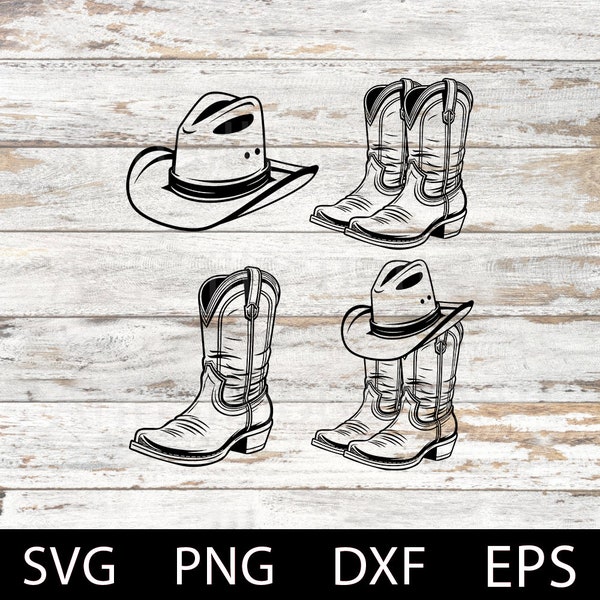 Cowboy Boots Svg - Etsy