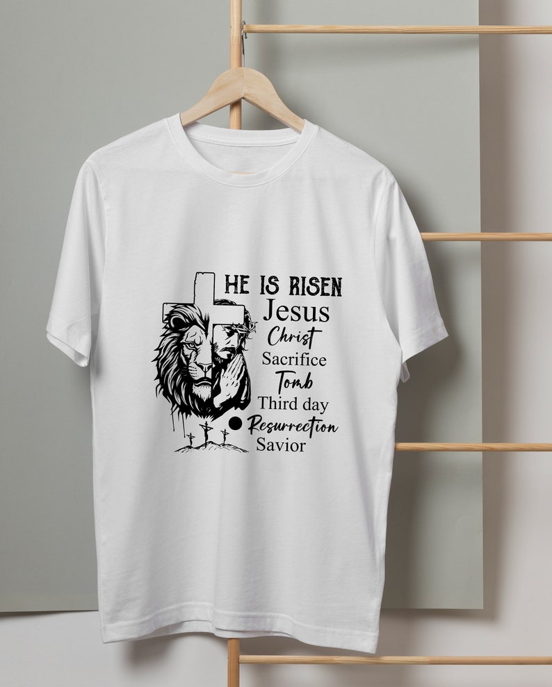 Easter Svg, He is Risen Svg, Jesus Lion and Cross Laser Cut File, Faith ...