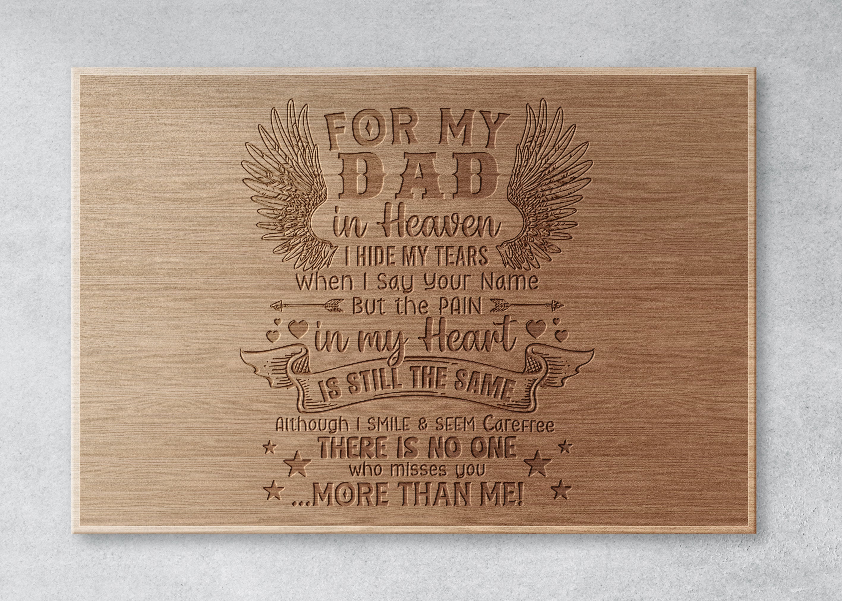 For My Dad in Heaven I Hide My Tears When I Say Your Name Svg, Memorial ...
