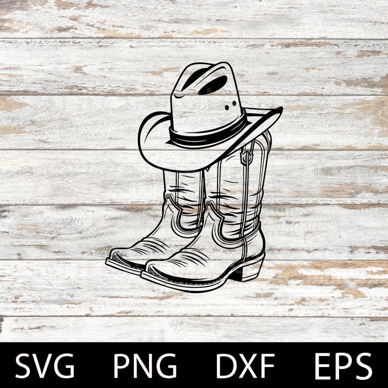 Cowboy Boots Svg Bundle, Cowboy Boots Hand-drawn, Cowboy Svg, Cowboy ...